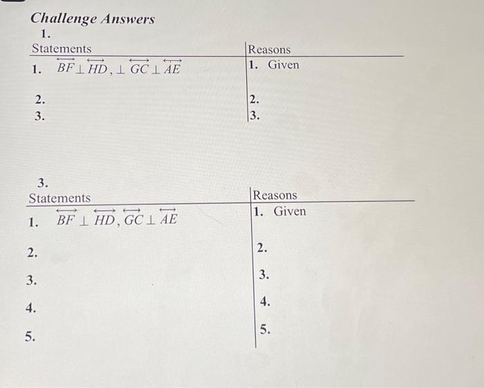 4. Statements 1. AB,BD⊥EDBD 2. 3. 4. 5. ∠ABC≅∠EDC 6. | Chegg.com