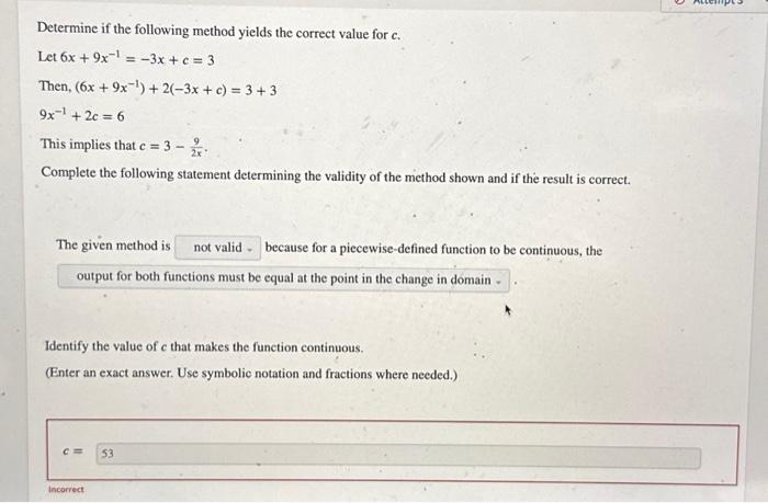 Determine if the following method yields the correct | Chegg.com