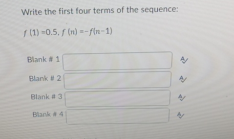 Solved Write the first four terms of the | Chegg.com