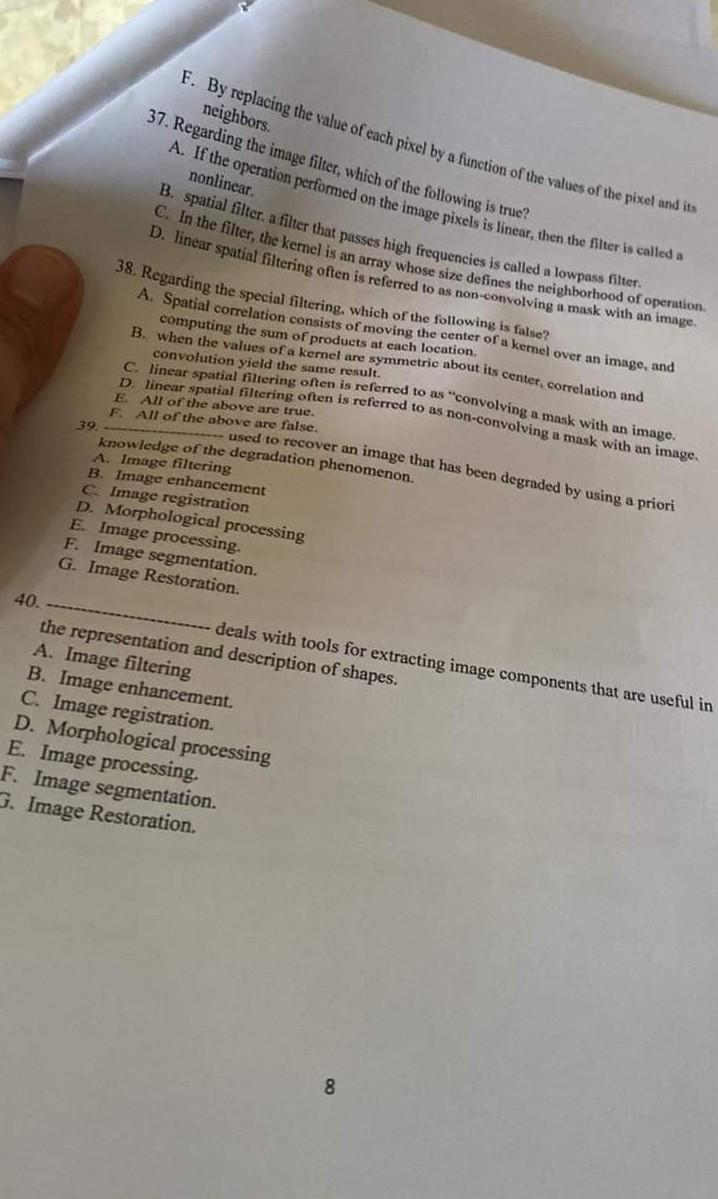 Solved 39 knowledge of the degradation phenomenon A. Image | Chegg.com