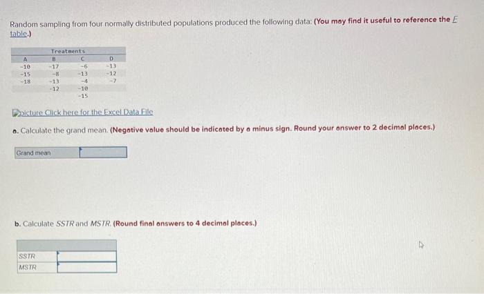 Solved Random sampling from four normally distributed | Chegg.com
