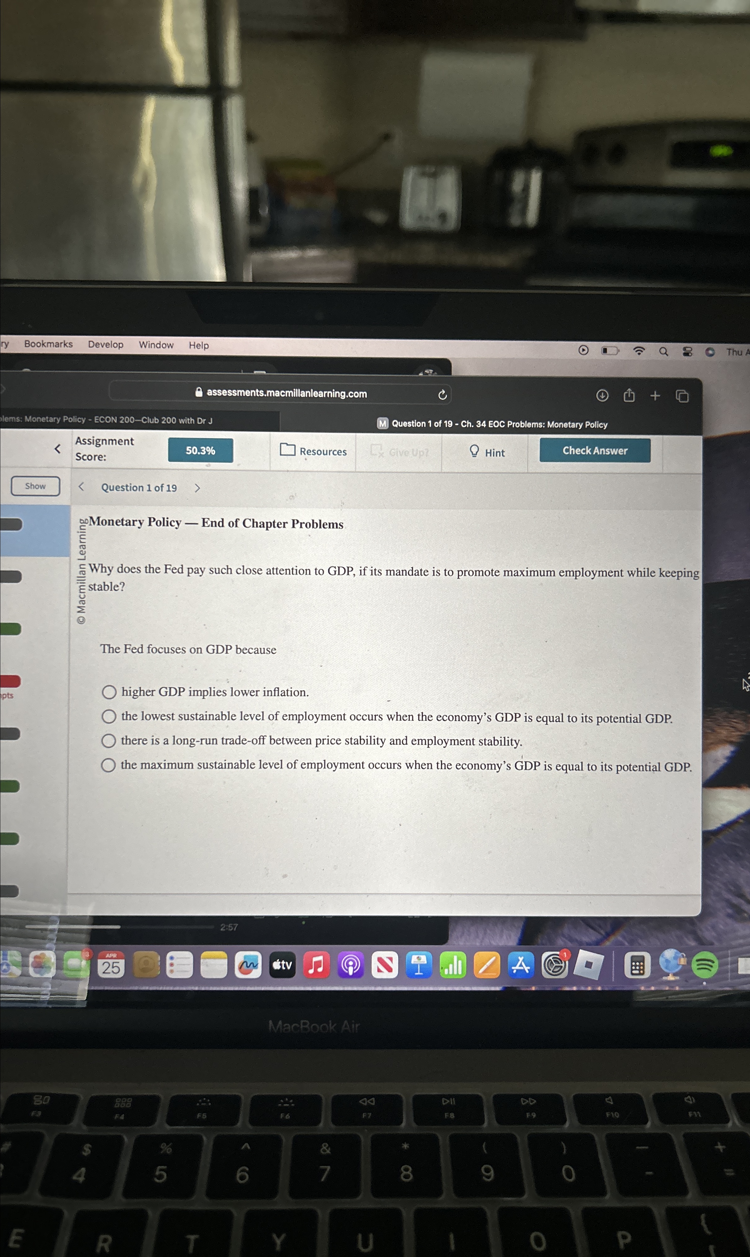 Solved assessments.macmillanlearning.comilems: Monetary | Chegg.com