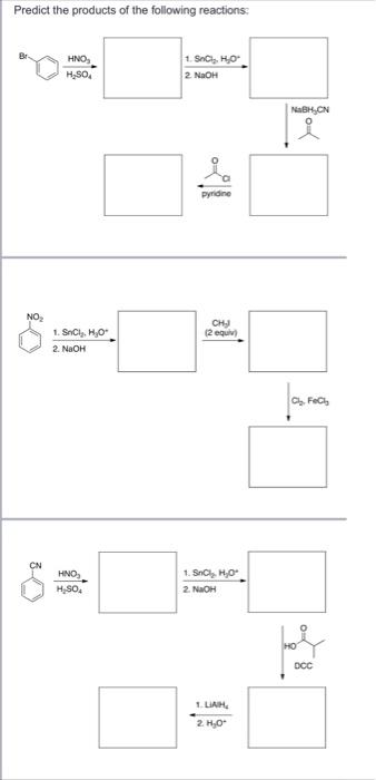 Solved Predict the products of the following reactions: | Chegg.com