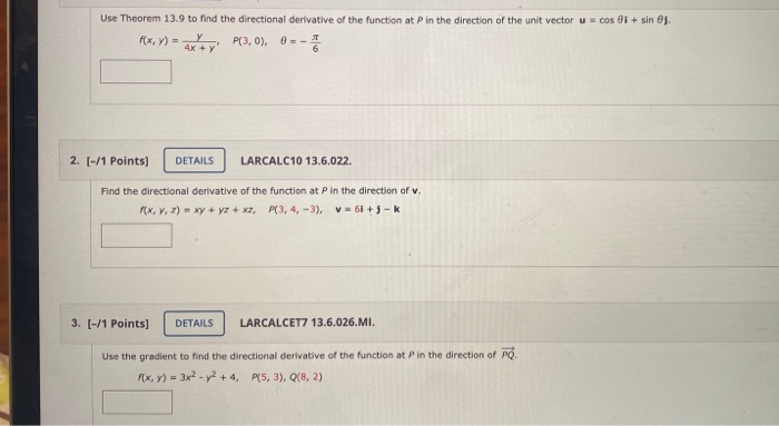 Solved Find the gradient of the function at the given point. | Chegg.com