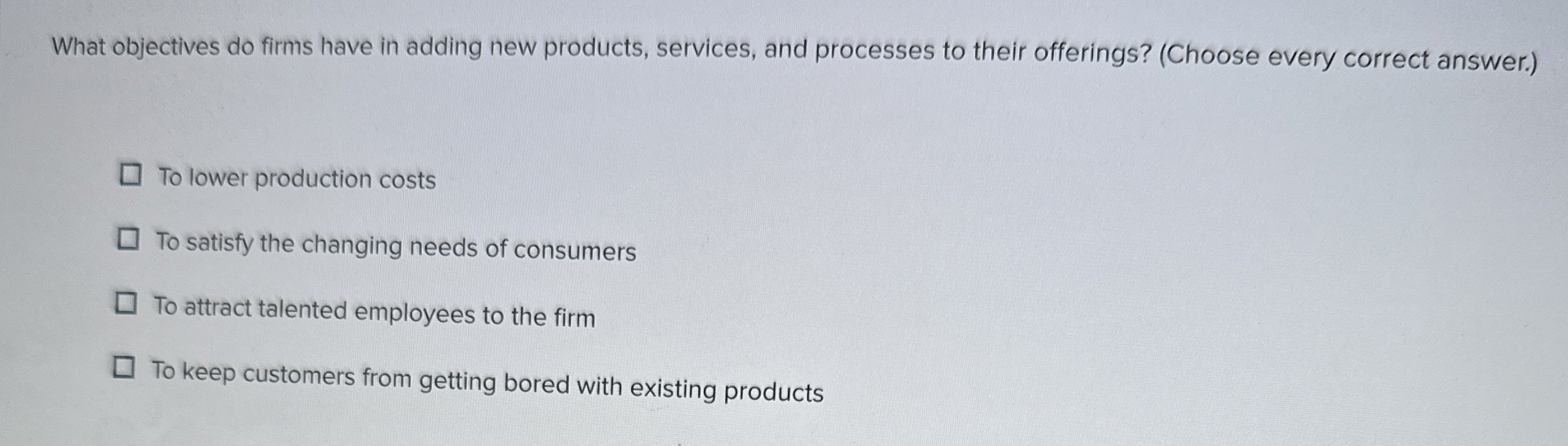 Solved What objectives do firms have in adding new products, | Chegg.com