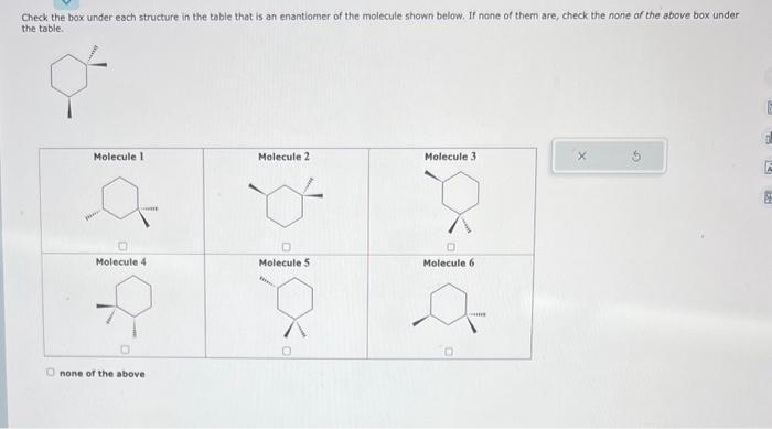 Solved Check the box under each structure in the table that | Chegg.com