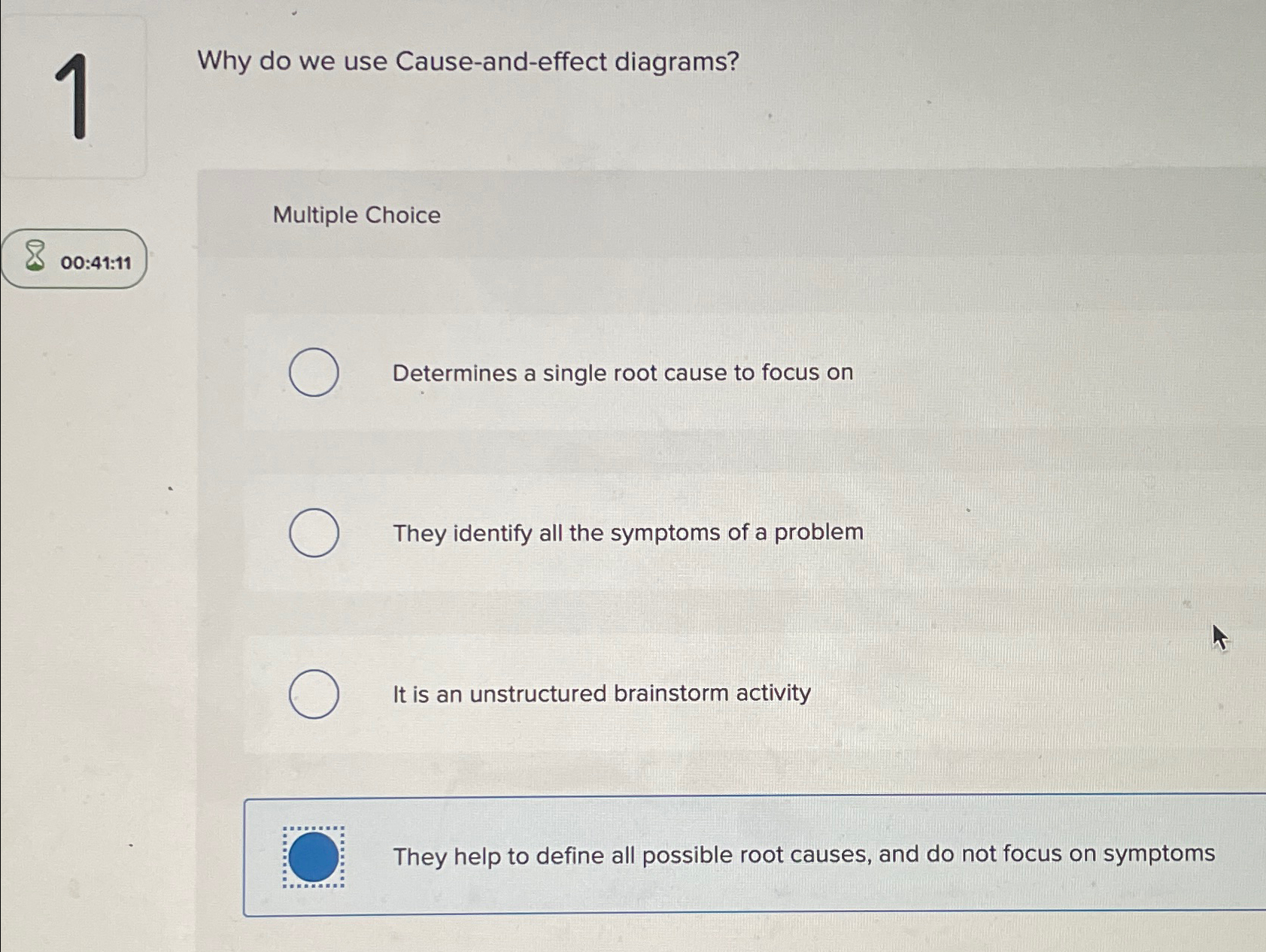 Solved 4 ﻿Why do we use Cause-and-effect diagrams?Multiple | Chegg.com