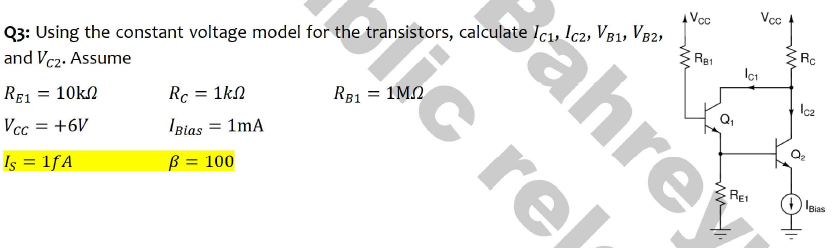 Solved Q3: Using the constant voltage model for the | Chegg.com