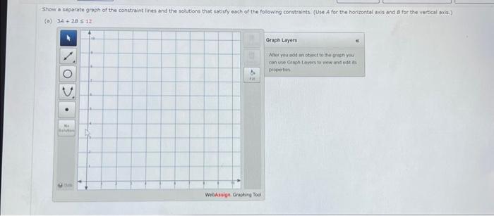 Solved Show a separate graph of the constraint lines and the | Chegg.com