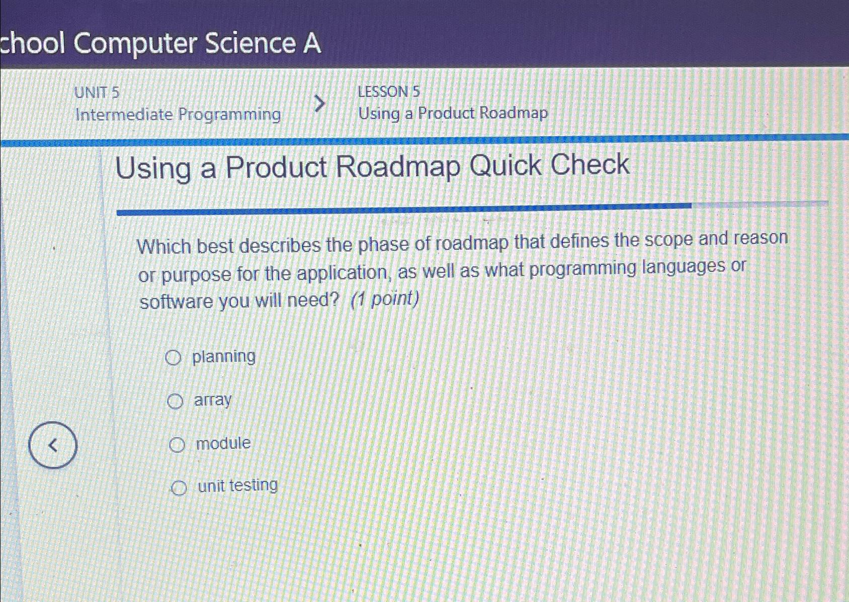 Solved chool Computer Science AUNIT 5LESSON 5Intermediate | Chegg.com