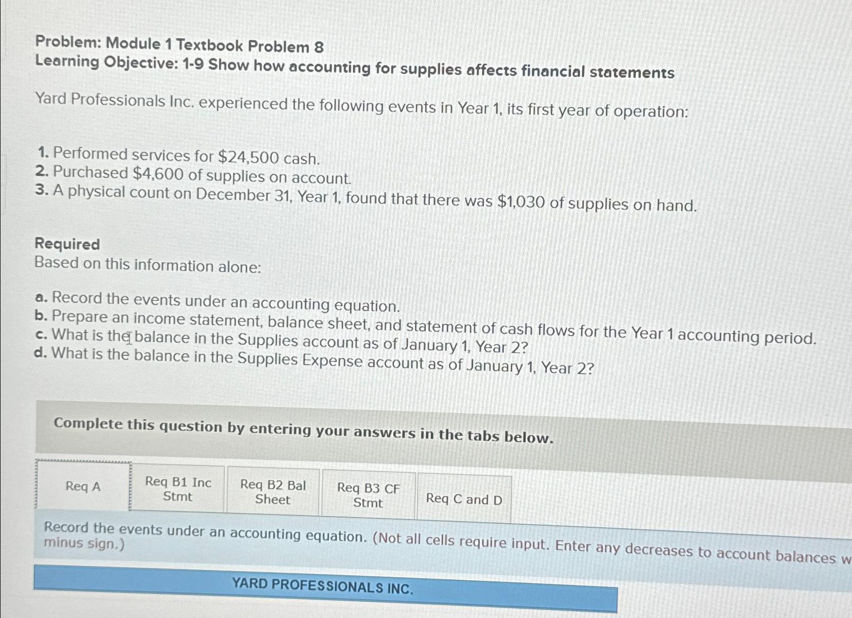 Solved Problem: Module 1 ﻿Textbook Problem 8Learning | Chegg.com