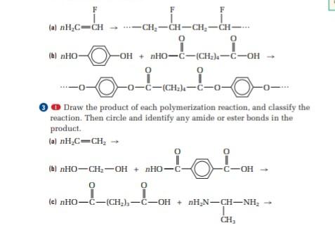 3 (1 Draw the product of each polymerization | Chegg.com