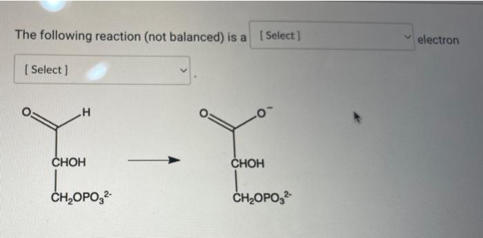 Solved The following reaction (not balanced) is a | Chegg.com