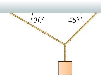 Solved Consider the above figure.The two angled ropes used | Chegg.com