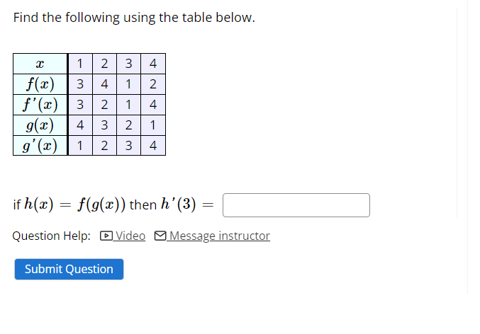Solved Find the following using the table below.if | Chegg.com