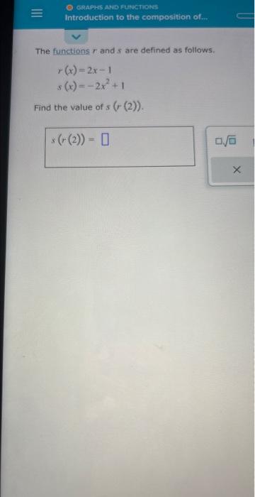 Solved The functions r and s are defined as follows. | Chegg.com