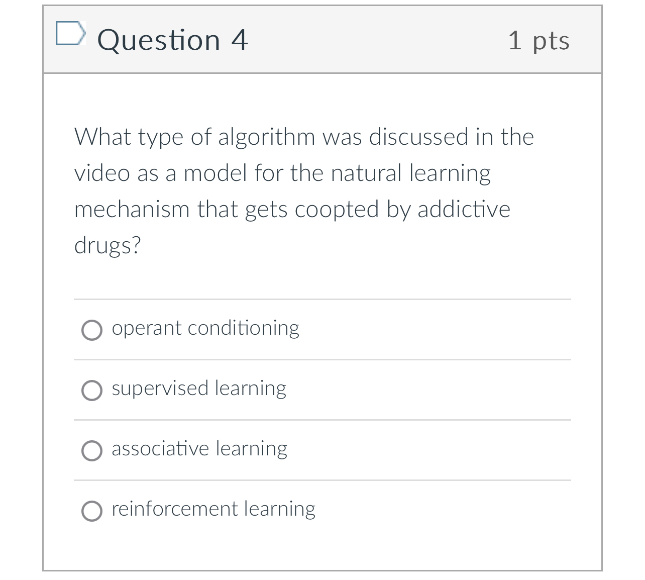 Solved Question 41 ﻿ptsWhat type of algorithm was discussed | Chegg.com
