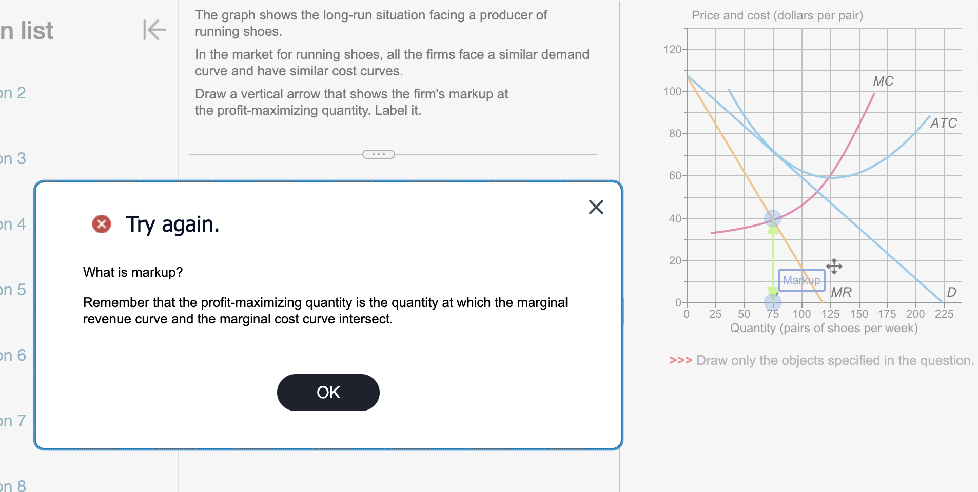 Solved The graph shows the long-run situation facing a | Chegg.com