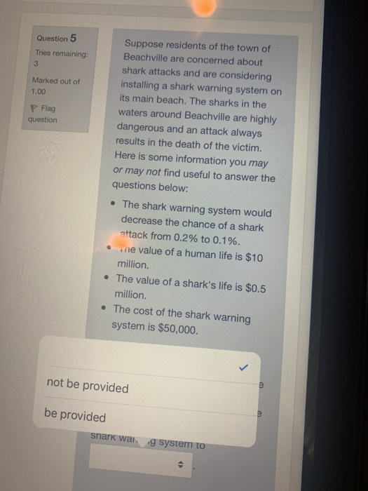 Solved Question 5 Tries remaining: Marked out of 1.00 P Flag | Chegg.com