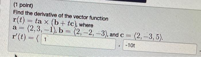 Solved Consider the vector function r(t)= t,t4,t8 Comnuta | Chegg.com