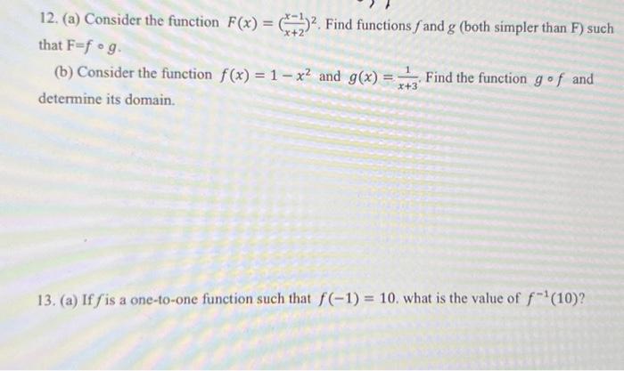 Solved 12. (a) Consider the function F(x)=(x+2x−1)2. Find | Chegg.com