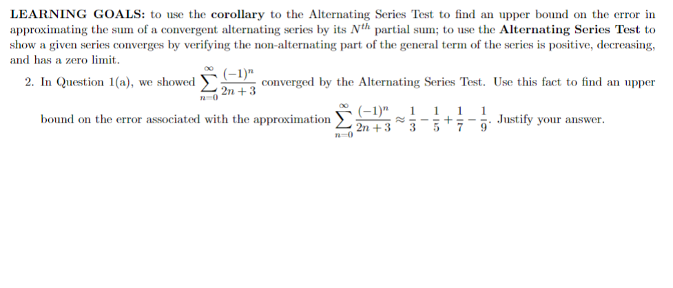 Solved LEARNING GOALS: to use the corollary to the | Chegg.com