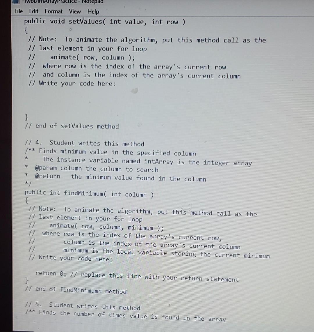 Animation of Multidimensional Programming Activity | Chegg.com