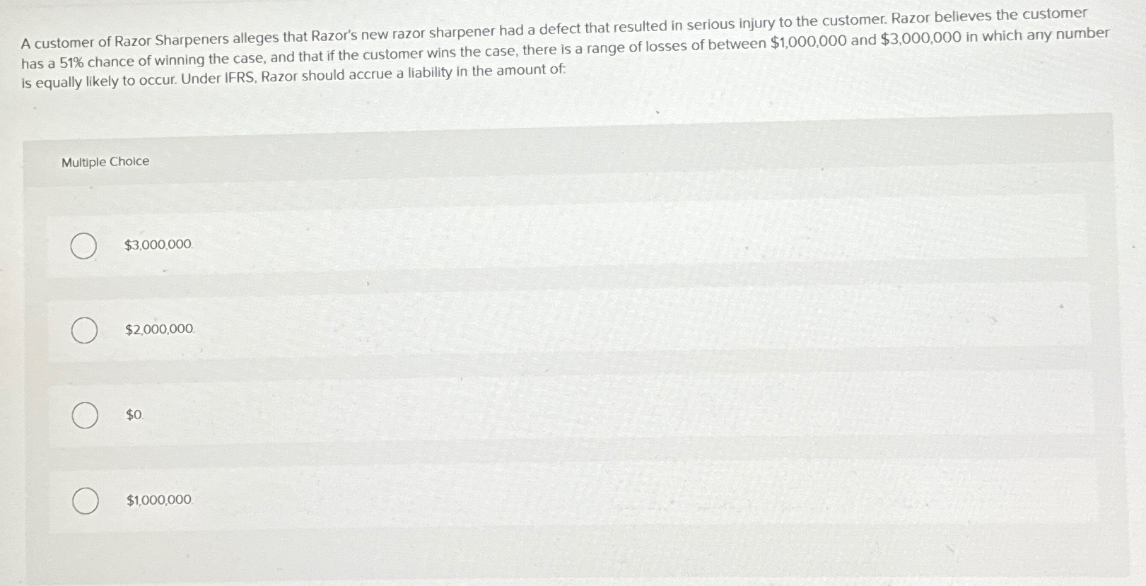Solved A customer of Razor Sharpeners alleges that Razor's | Chegg.com
