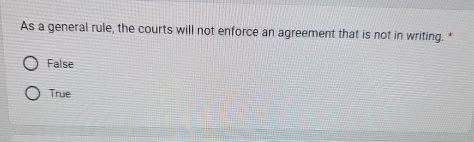 Solved As a general rule, the courts will not enforce an | Chegg.com