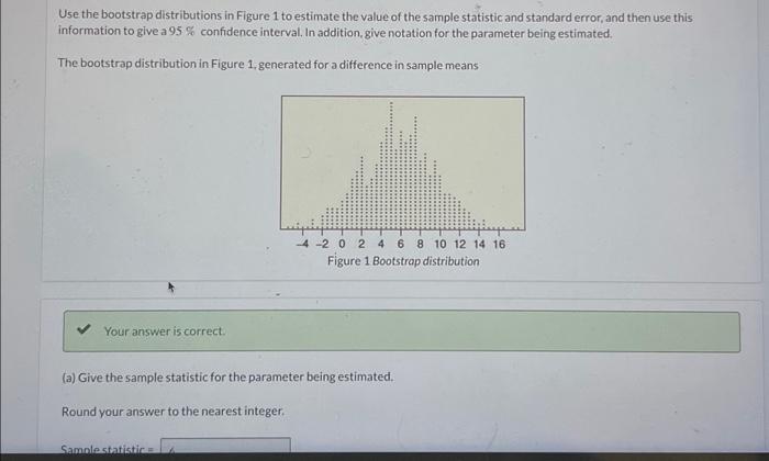 Solved Use The Bootstrap Distributions In Figure 1 To