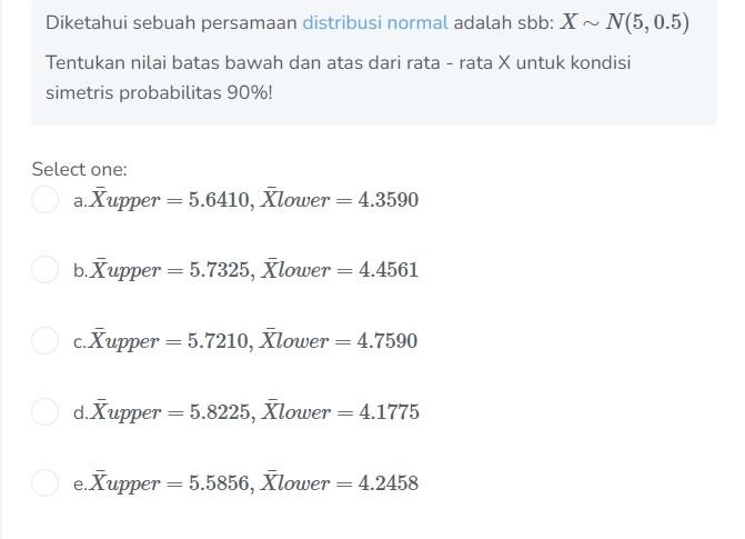 Diketahui sebuah persamaan distribusi normal adalah | Chegg.com