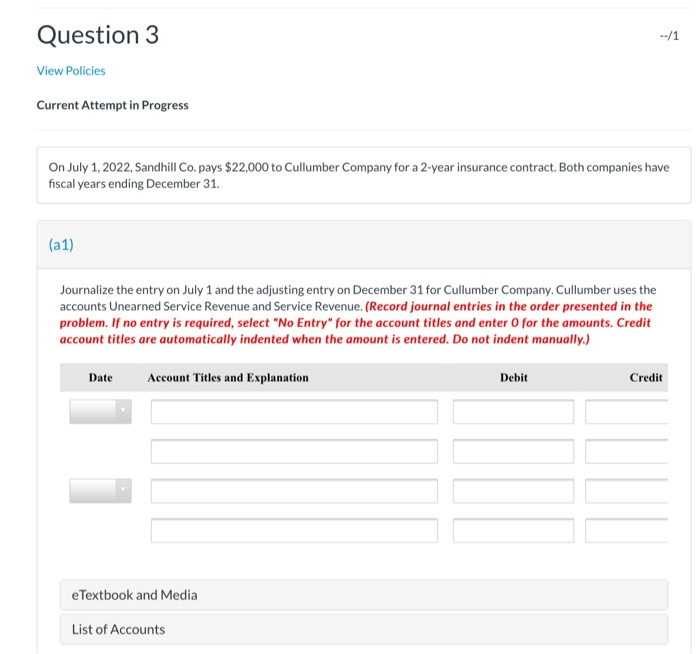 Solved Question 6 View Policies Current Attempt in Progress | Chegg.com