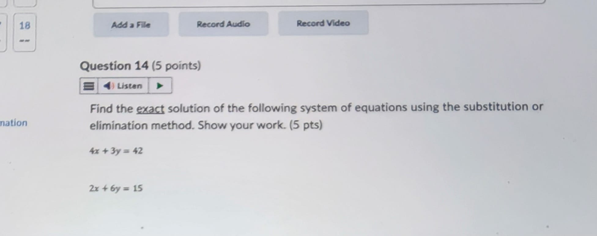 Solved Find the exact solution of the following system of | Chegg.com