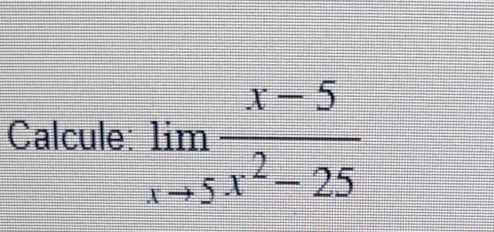 Solved Calcule: limx→5x2−25x−5 | Chegg.com