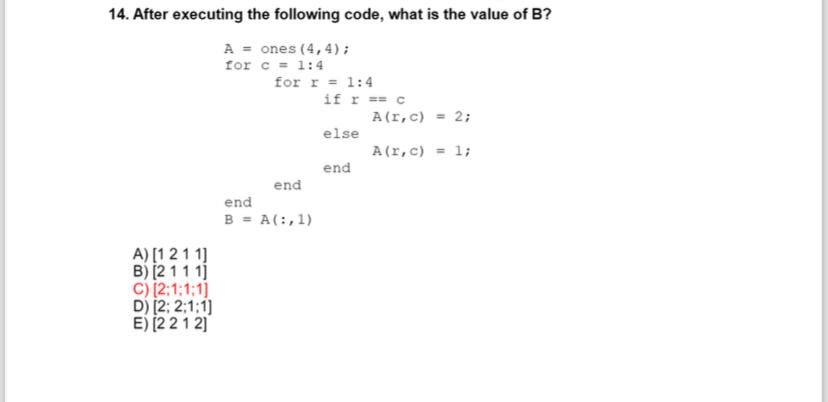 Solved After executing the following code, what is the value | Chegg.com