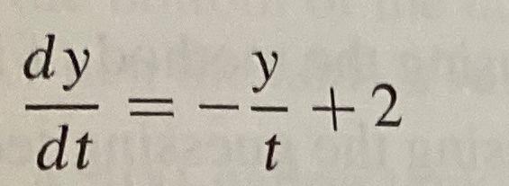 Solved dy dt +2 t | Chegg.com
