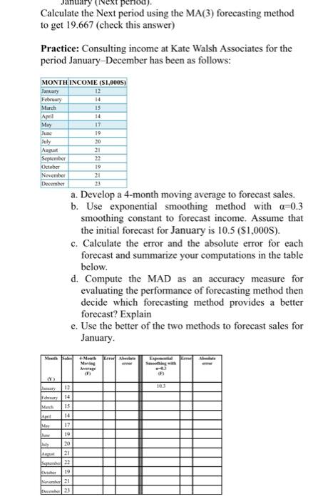 Solved Chapter 5 TIME SERIES FORECASTING Example: 1. Develop | Chegg.com