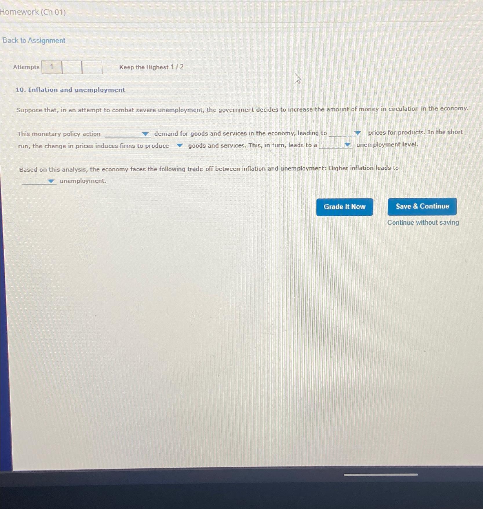 Solved Homework (Ch 01)Back to AssignmentAttempts1Keep the | Chegg.com