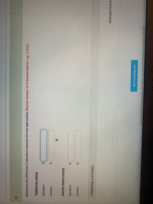 Solved Determine the difference in allocation between the | Chegg.com