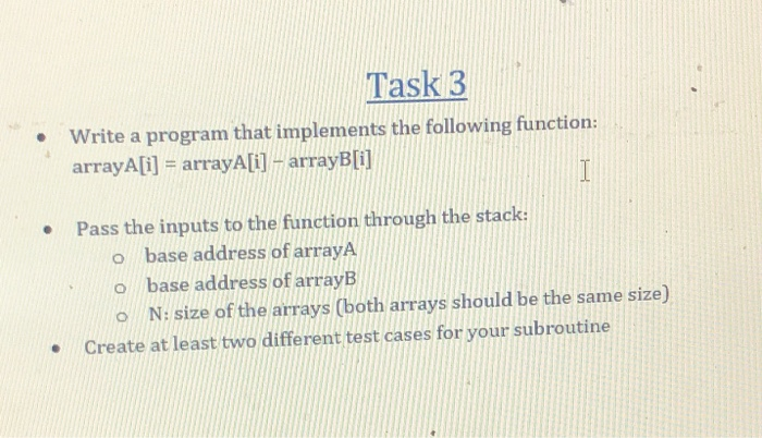 Solved . Task 3 Write a program that implements the | Chegg.com