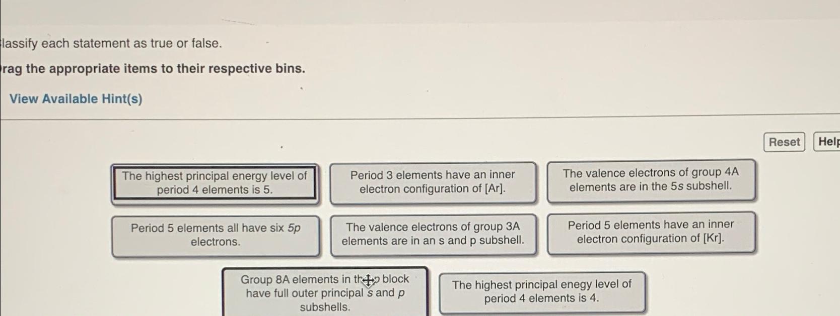Solved lassify each statement as true or false.rag the | Chegg.com