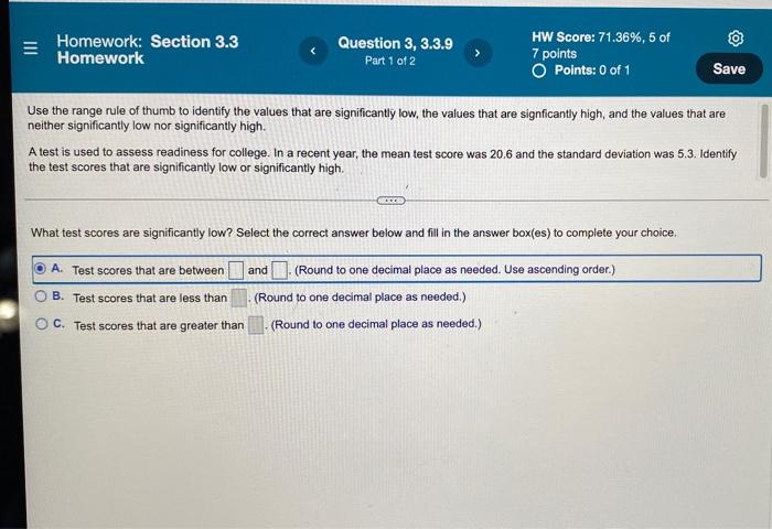 Solved Homework Section 3 3 Homework Question 3 3 3 9 Part