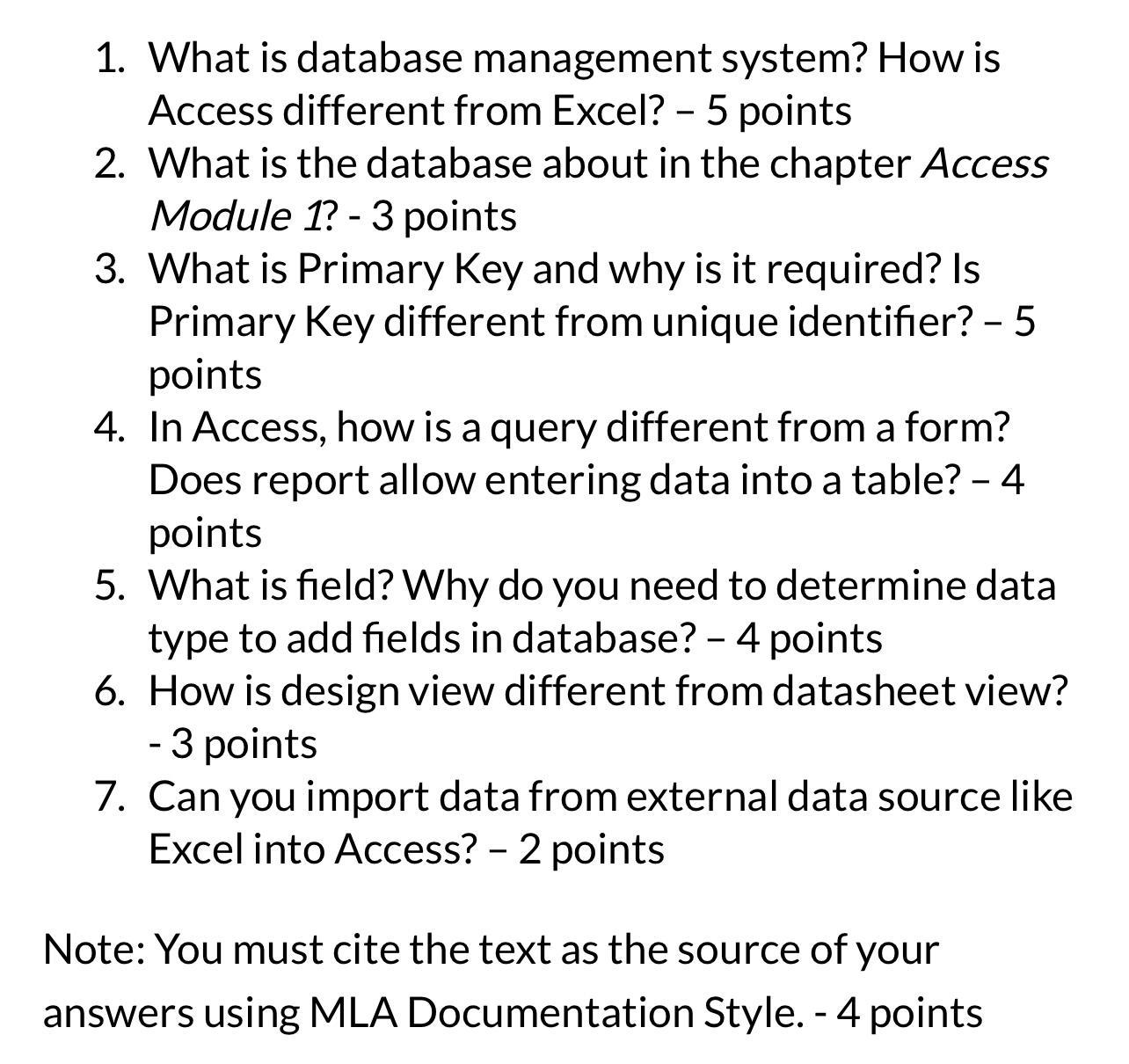 Solved What is database management system? How is Access | Chegg.com