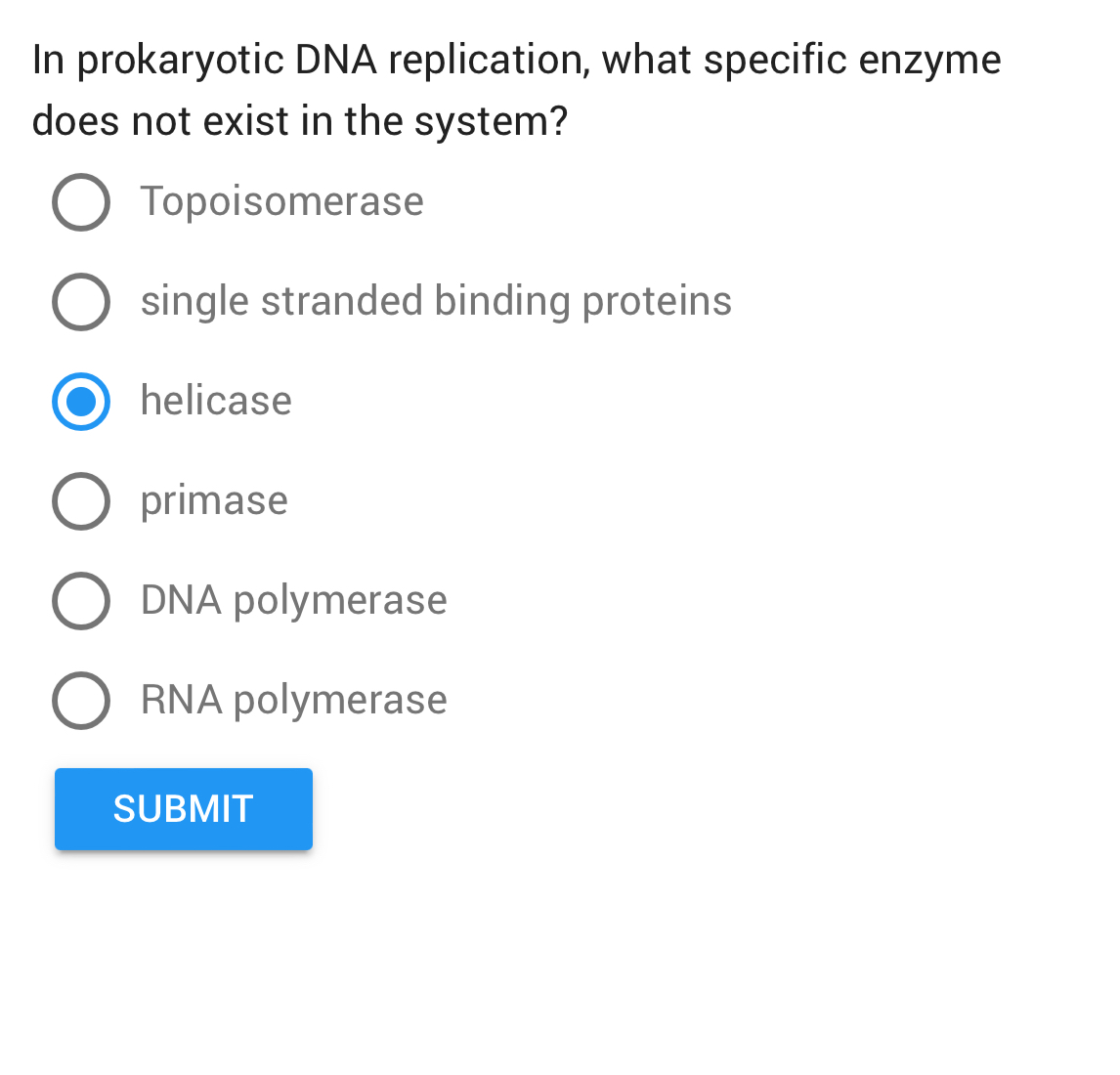 Solved In prokaryotic DNA replication, what specific enzyme | Chegg.com