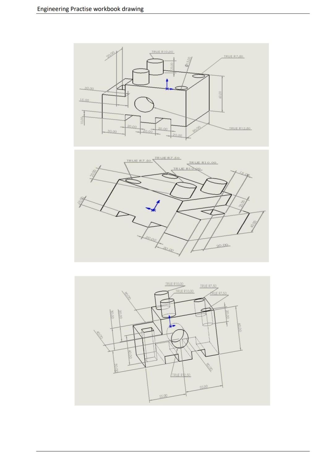 Solved Engineering Practise workbook drawing For the | Chegg.com