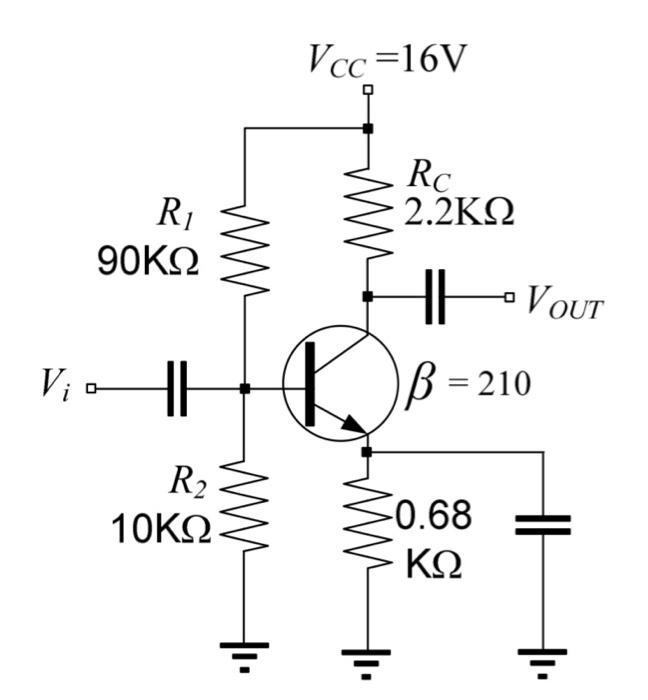 For the given circuit, determine Re, Zi, Zo, Av and | Chegg.com For the given circuit, determine Re, Zi, Zo, Av and | Chegg.com