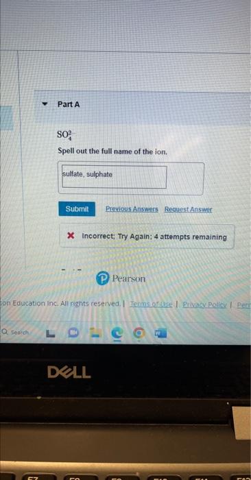 Solved Spell out the full name of the ion. Part D H2PO4 | Chegg.com