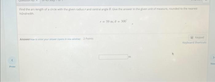 Solved Find the arcilength of a drcle with the given radius | Chegg.com