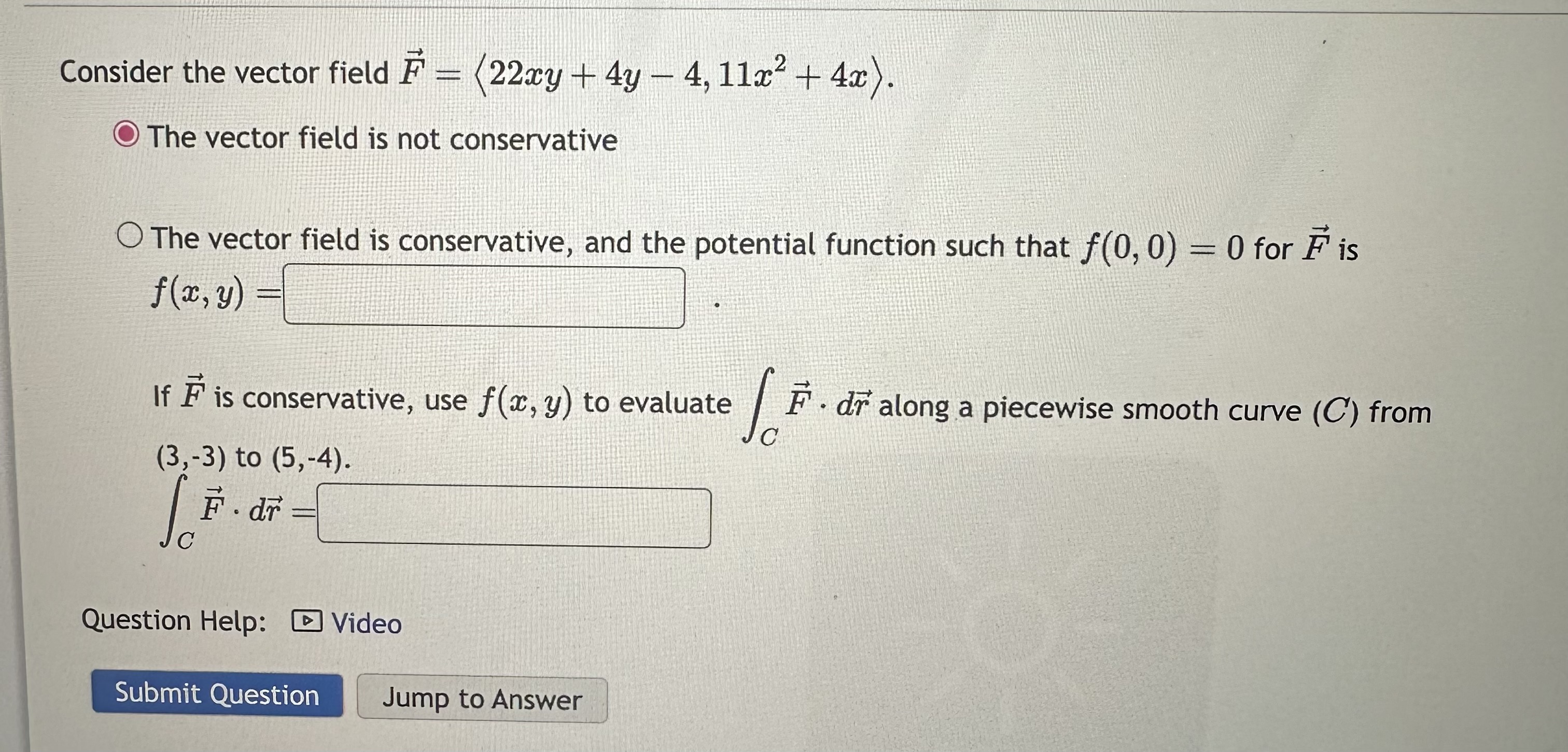 Solved Consider the vector field | Chegg.com