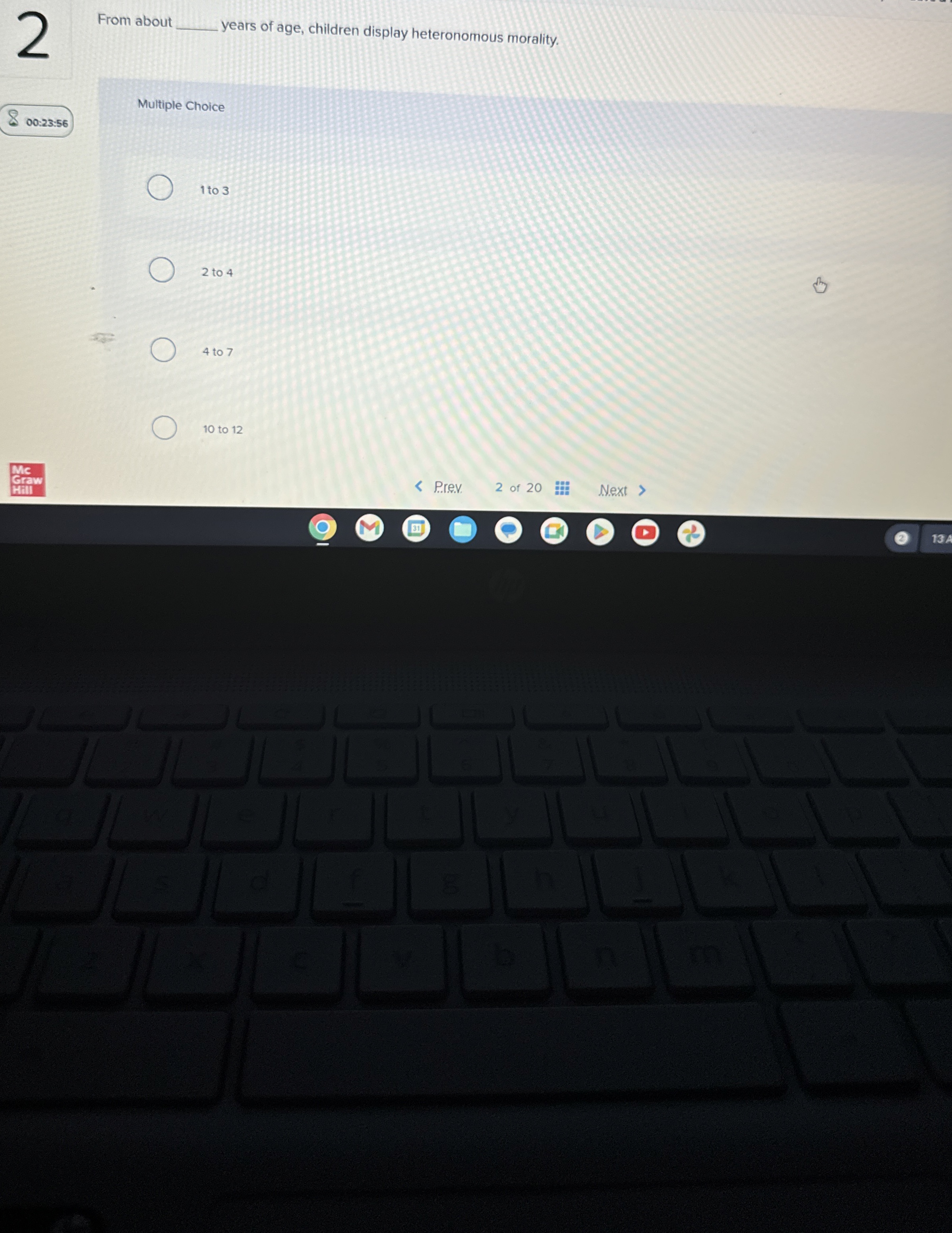 Solved 2From aboutq, ﻿years of age, children display | Chegg.com